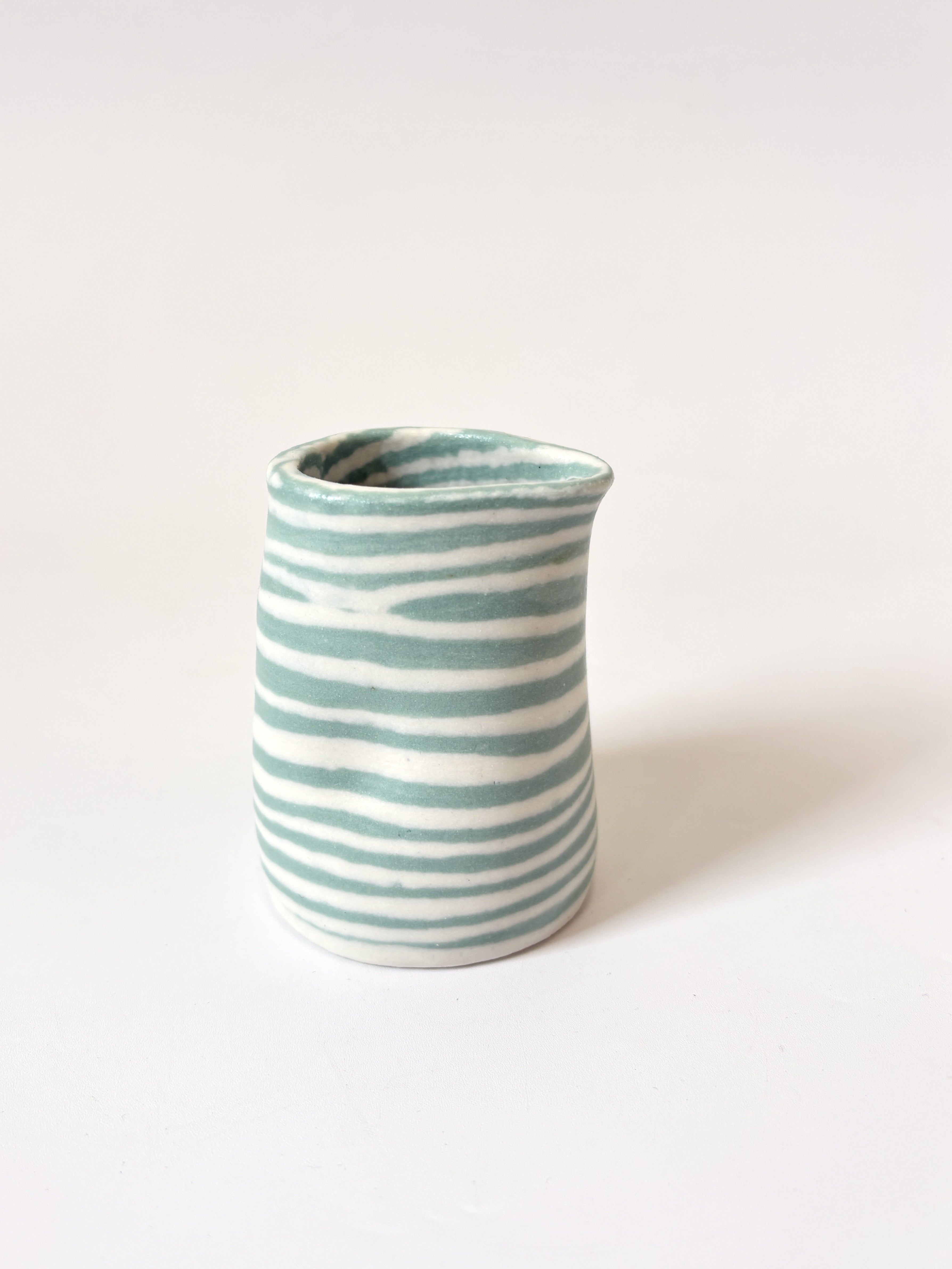 Ceramic Nerikomi Pourer - Small - Turquoise Stripe – Inc Design Store