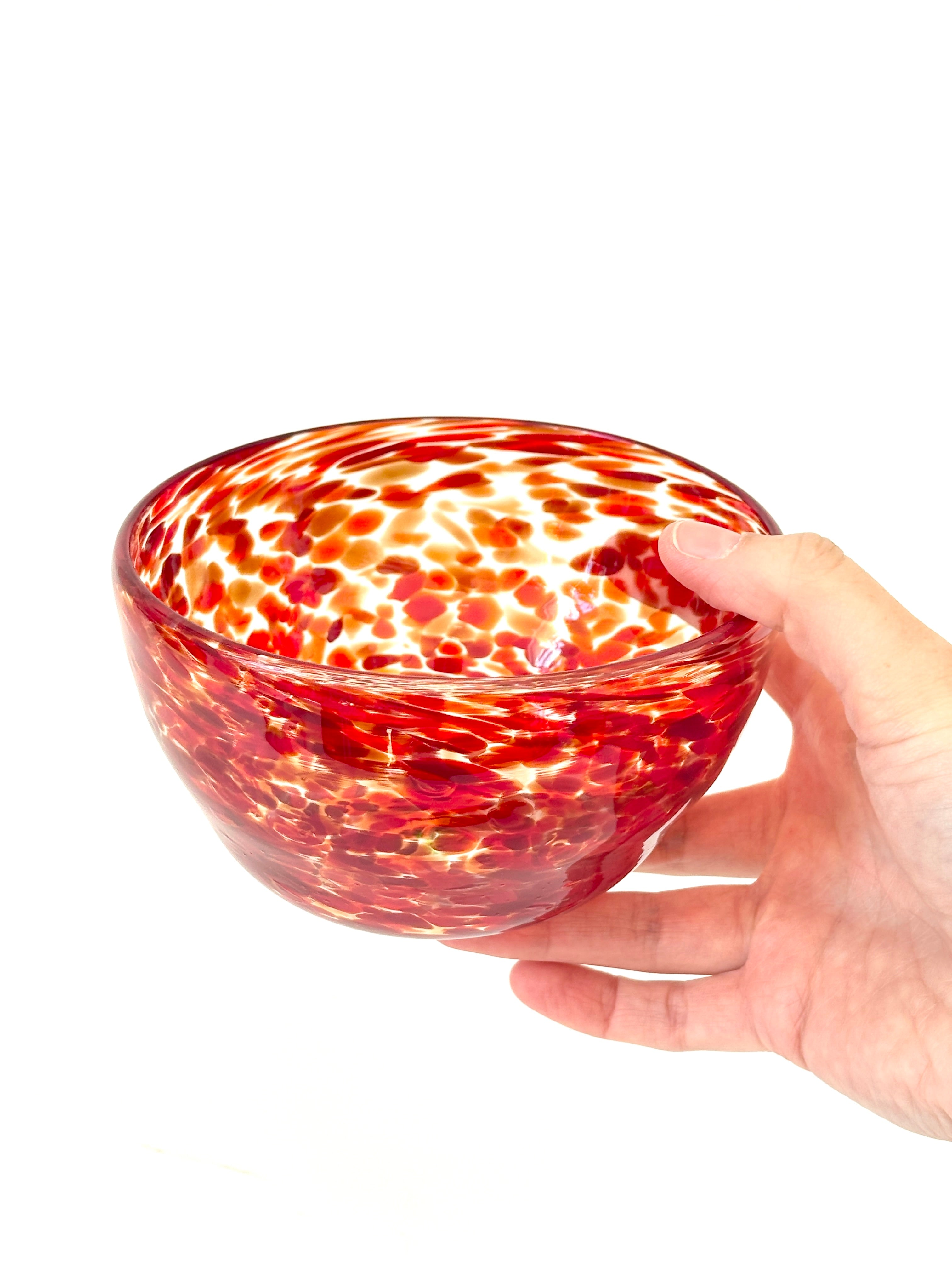 Handblown Glass Lolly Bowl - Reds – Inc Design Store