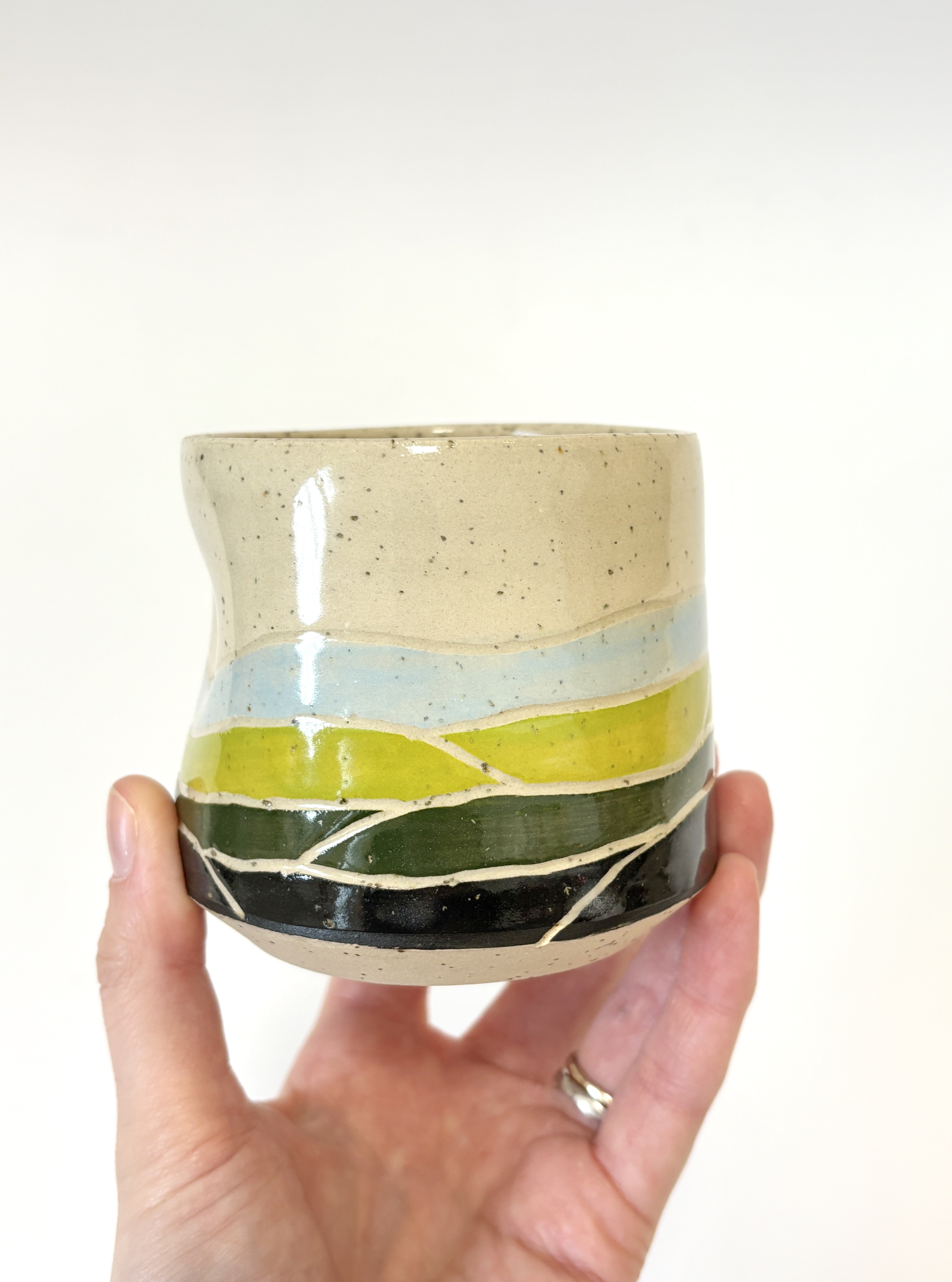 Ceramic Landscape Tumbler - Blue / Green – Inc Design Store