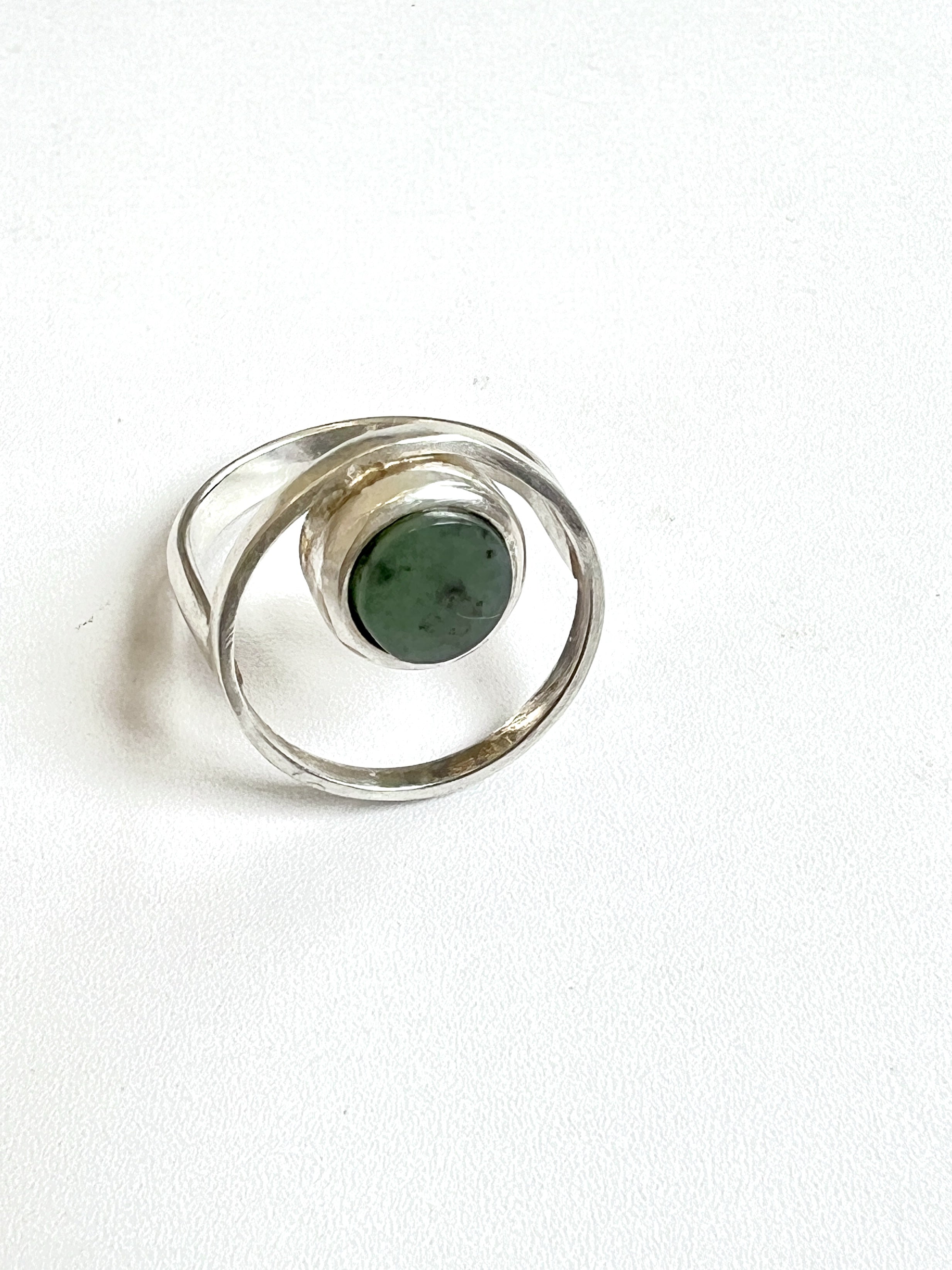 Small Round Flat Offset Pounamu Ring Inside a Circle (RI-RO14) – Inc ...